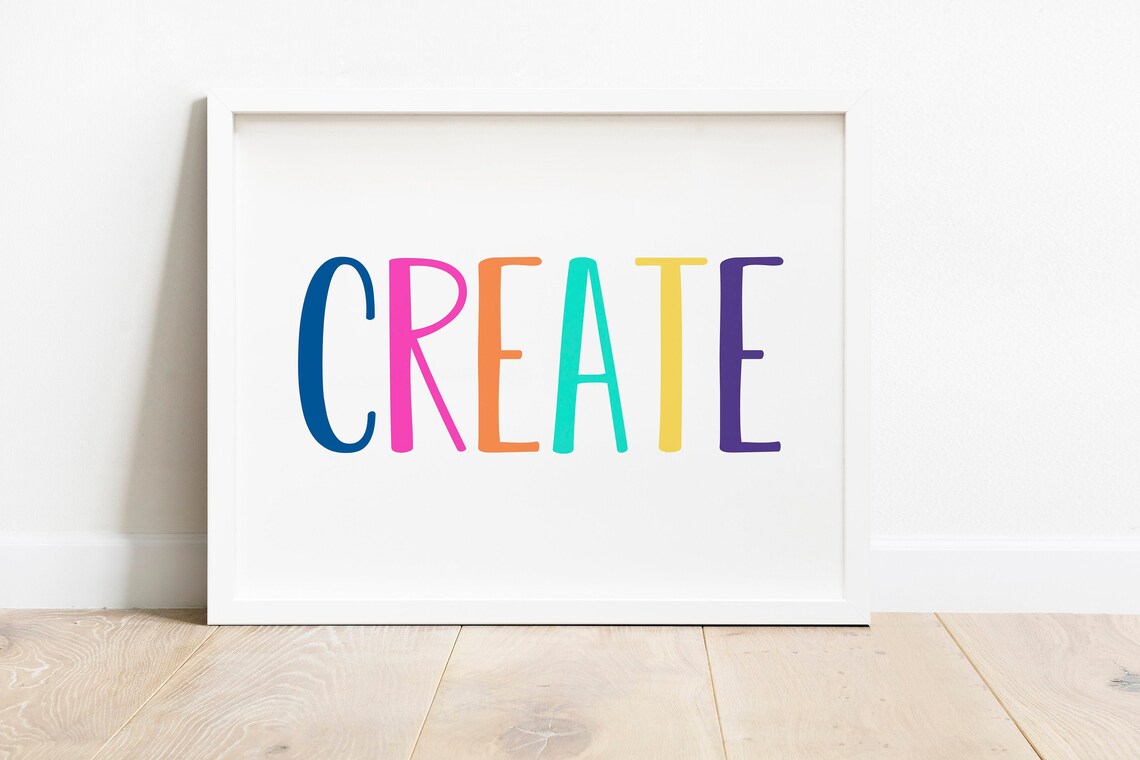 Create Print Create Poster Create Sign Playroom Printable - Etsy