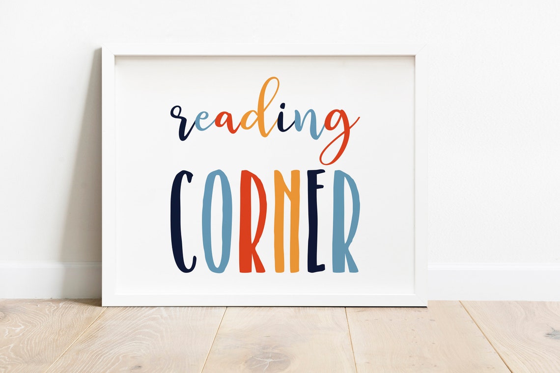 Reading Corner Printable Reading Corner Wall Art Reading - Etsy