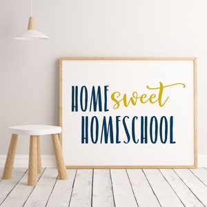 Home Sweet Homeschool Printable, Home Sweet Homeschool Sign, Classroom ...