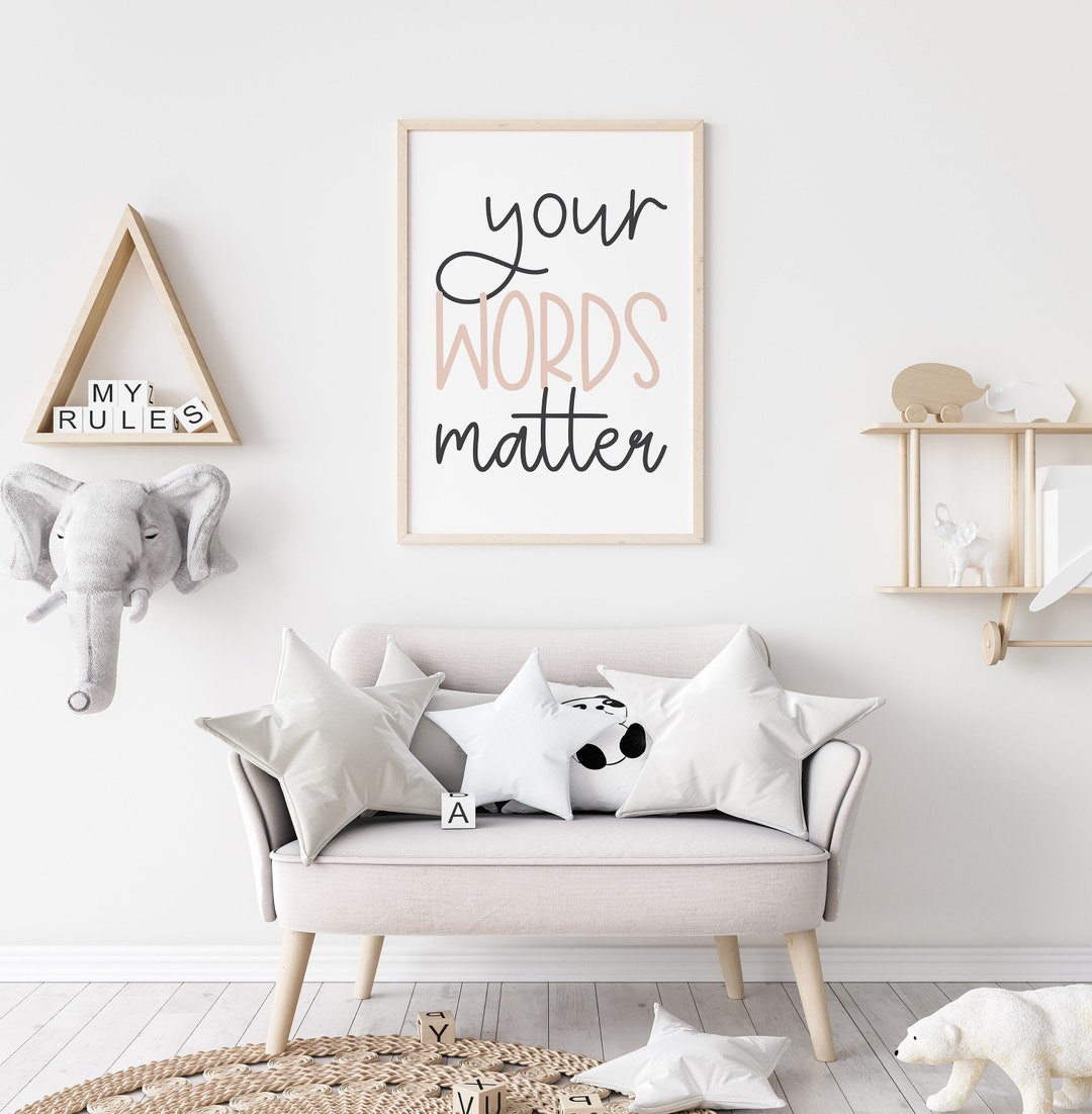 DIGITAL FILE, Your Words Matter, Speech Therapy Print, Speech Theraphy ...