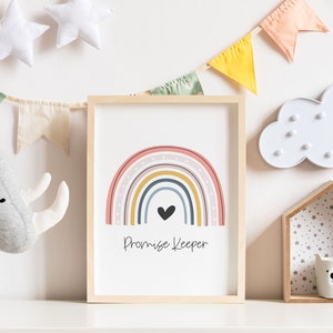 Promise Keeper Printable, Rainbow Printable, Christian Wall Art ...