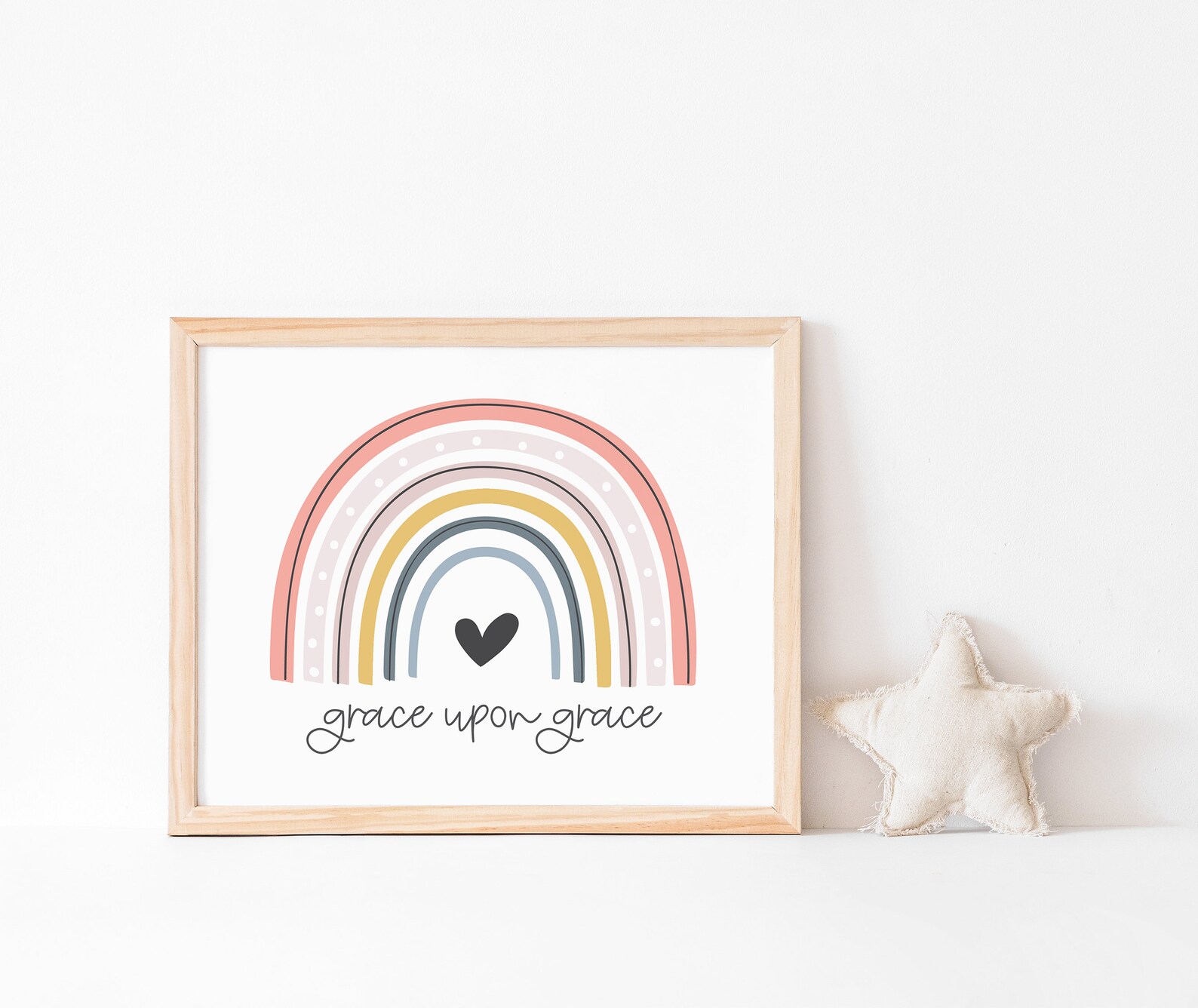 Grace Upon Grace Print Christian Prints Christian Nursery | Etsy