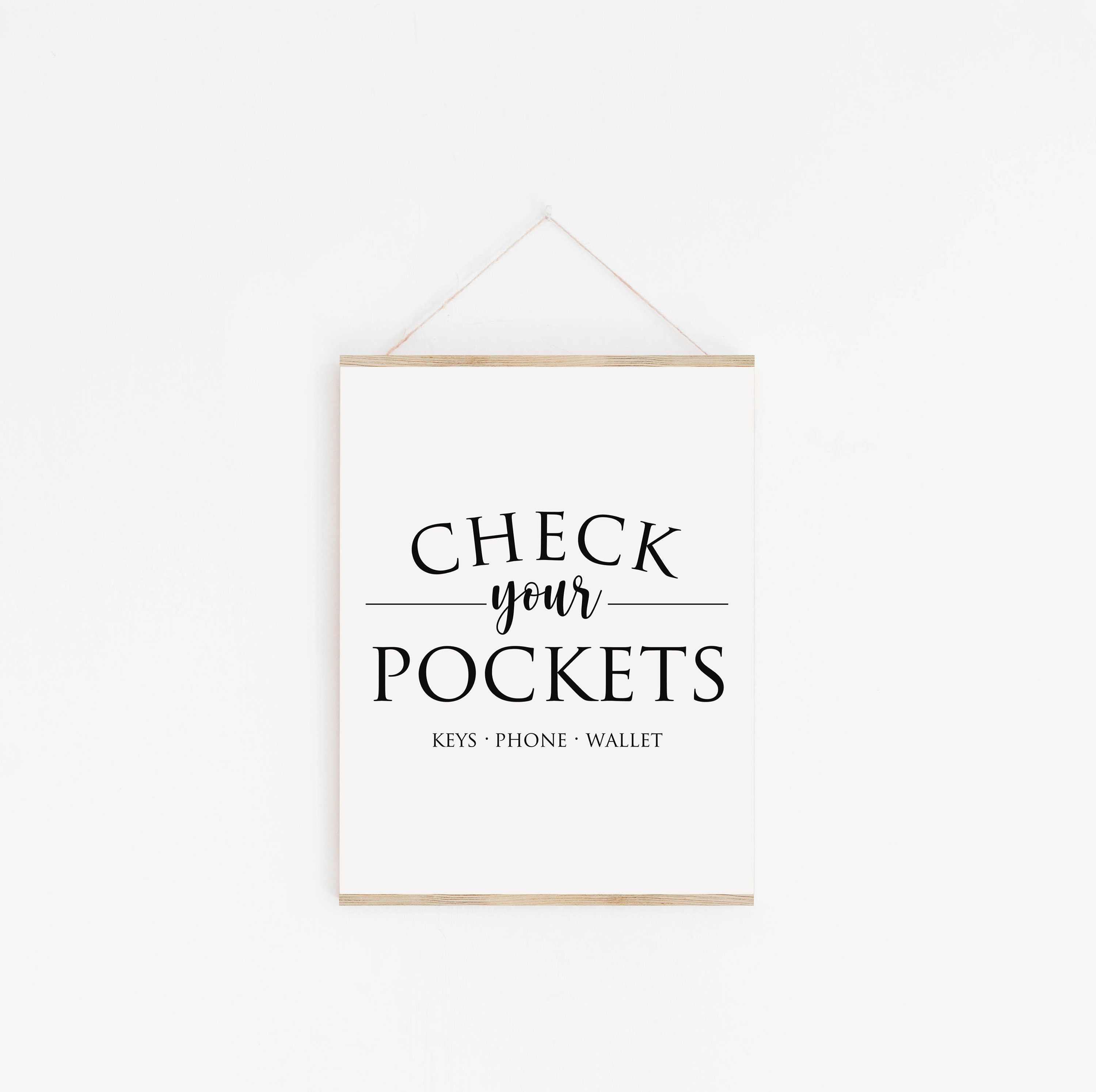 Check Your Pockets Printable Check Your Pockets Laundry Sign | Etsy