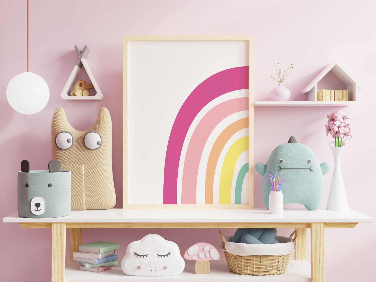 Rainbow Printable Half Rainbow Print Nursery Decor Nursery | Etsy