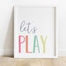 Let's Play Printable Let's Play Sign Kids Wall Art - Etsy