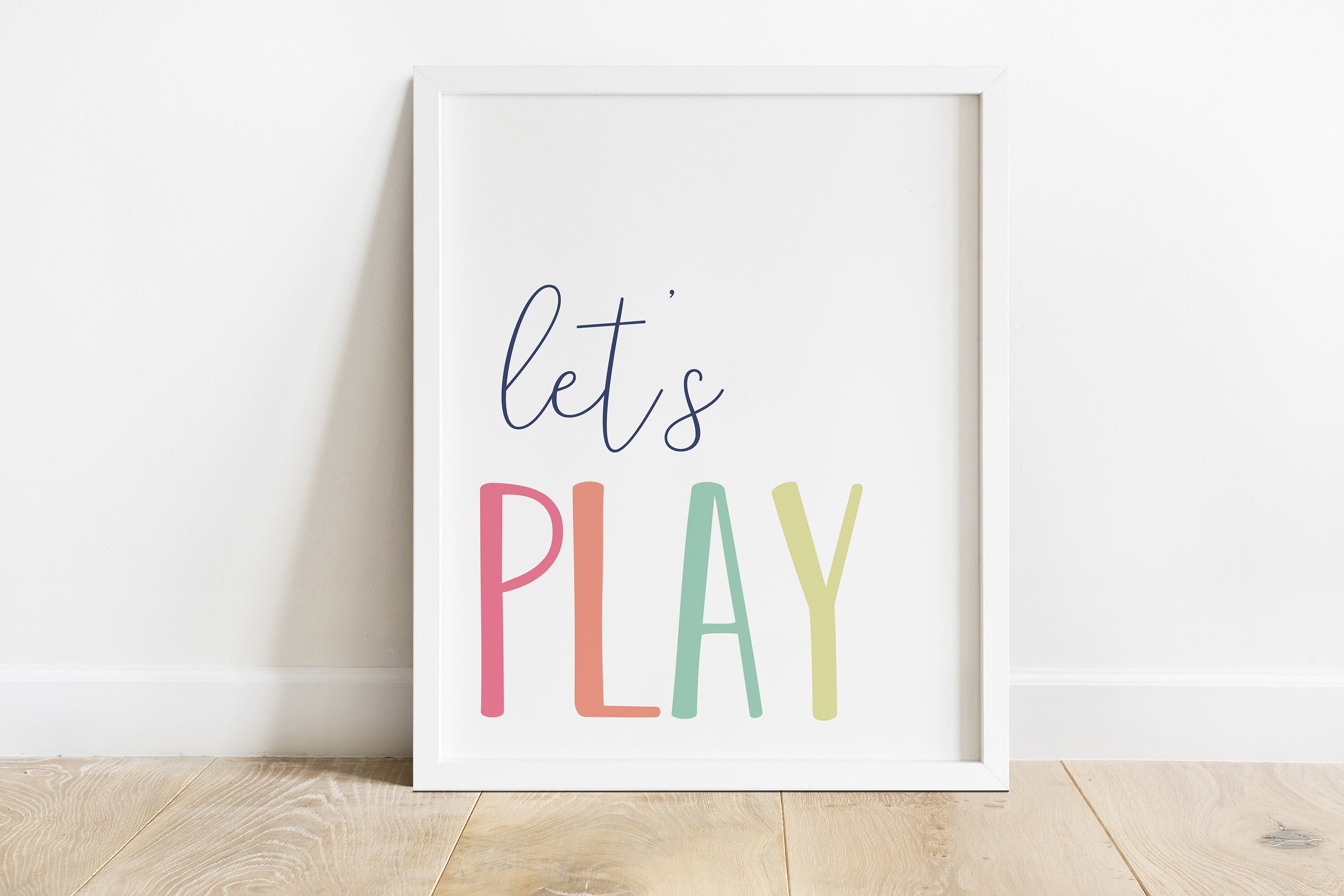 Let's Play Printable Let's Play Sign Kids Wall Art | Etsy