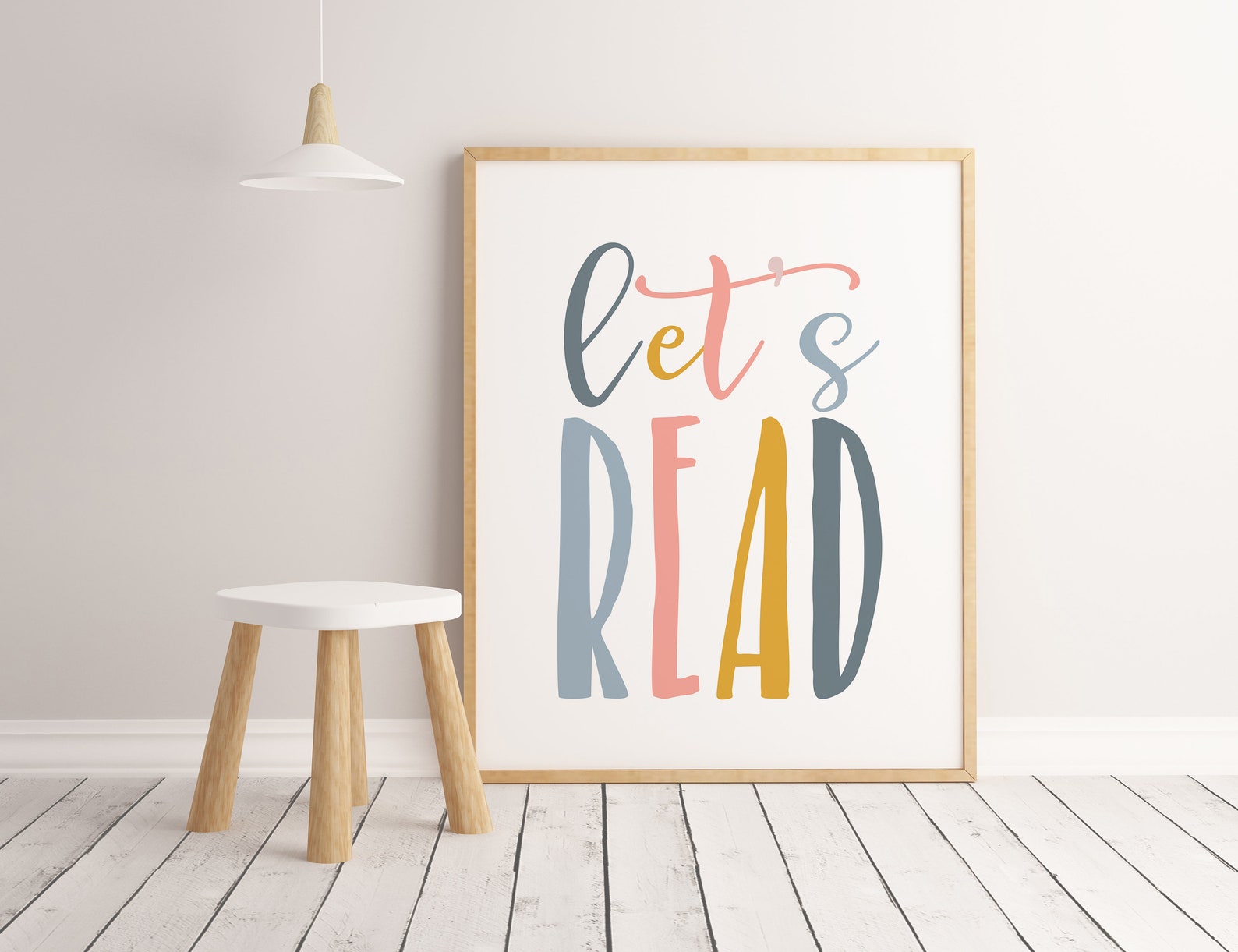 Let's Read Printable Reading Print for Children Playroom - Etsy