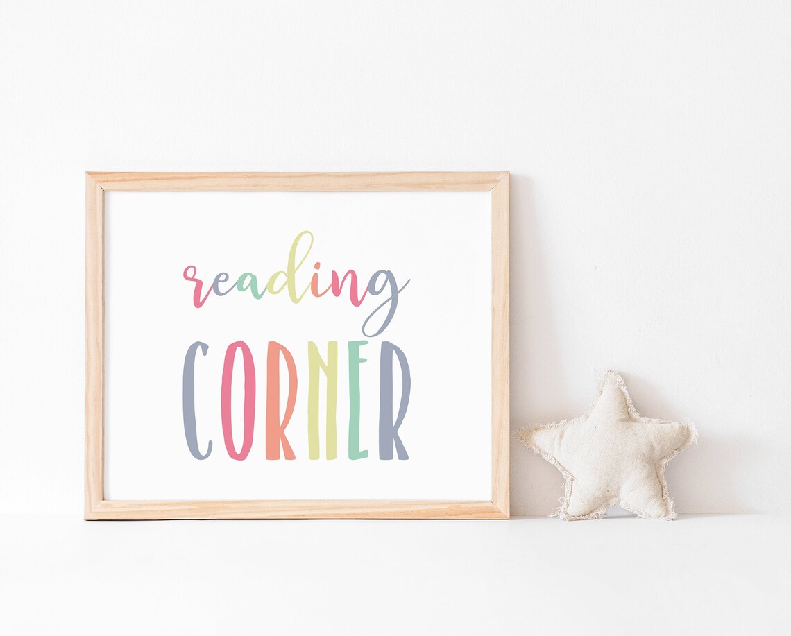 Reading Corner Printable Reading Corner Wall Art Reading - Etsy