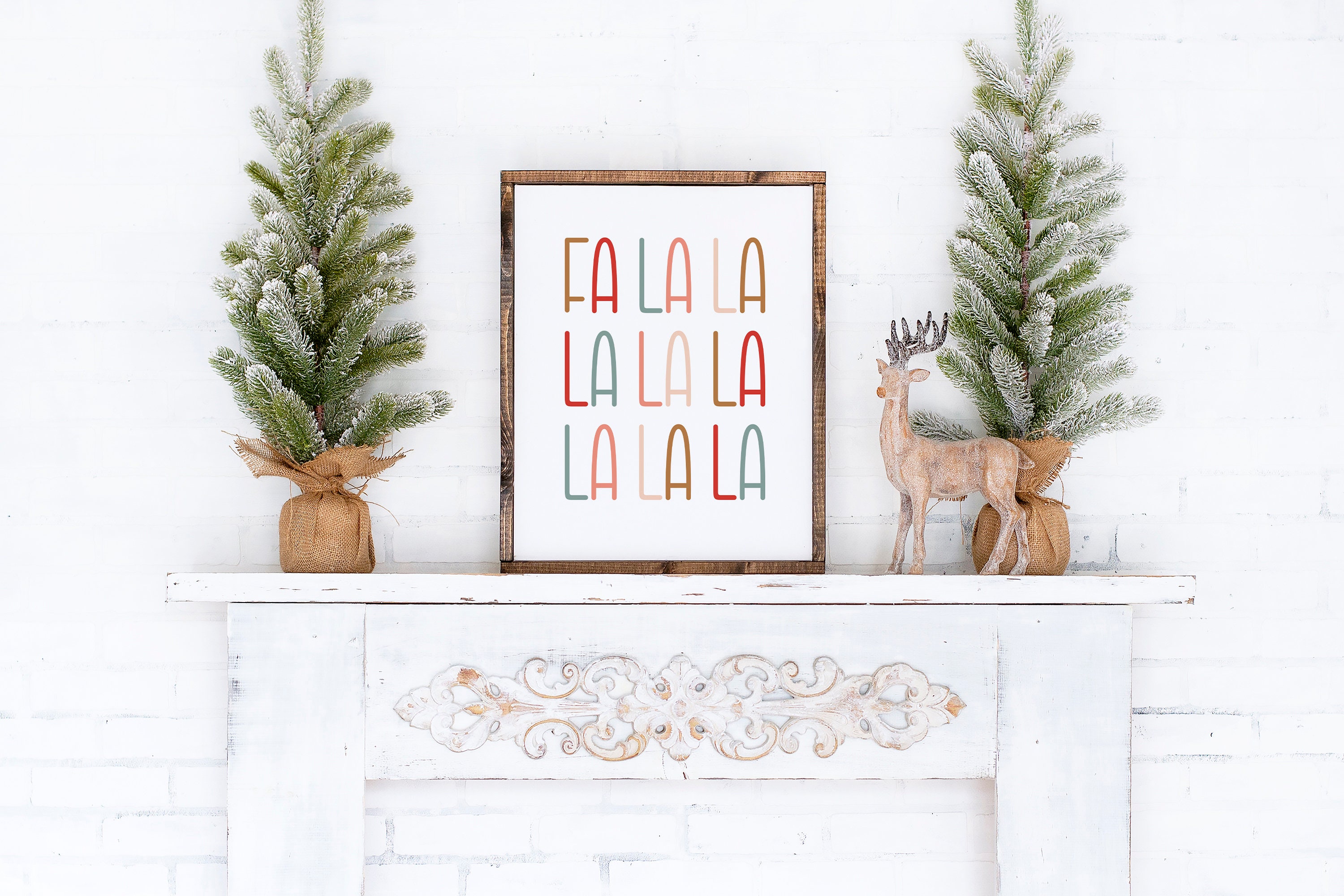 Fa La La La La Printable Fa La La La La Sign Christmas - Etsy