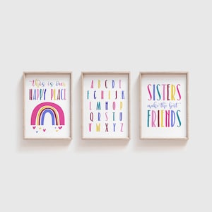 This is Our Happy Place, Rainbow Printable, Girls Room Decor, Playroom ...