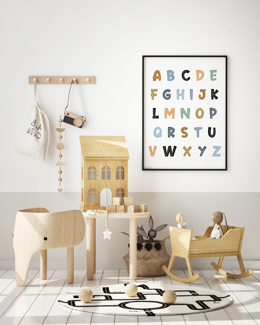 DIGITAL FILE, Alphabet Poster for Kids, Alphabet Printable Art ...
