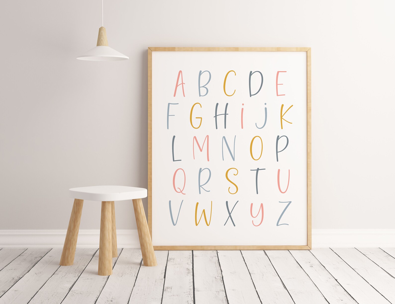 Alphabet Poster ABC Wall Art Alphabet Print Nursery Decor - Etsy