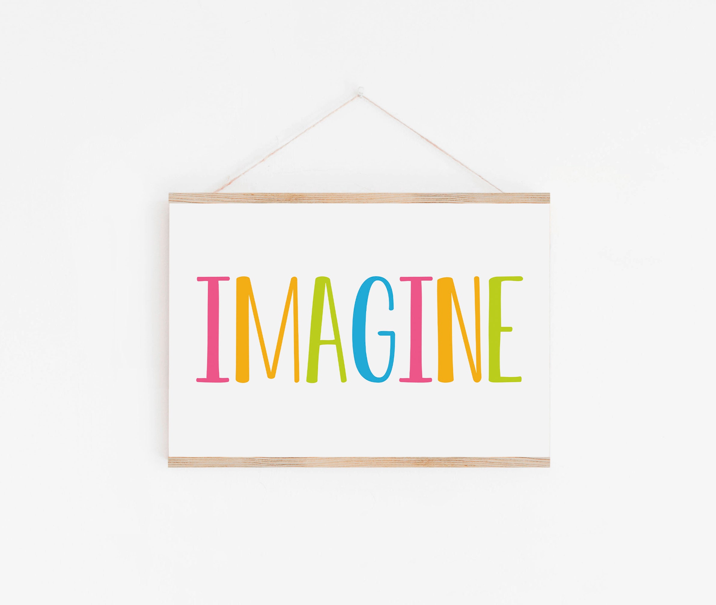 Imagine Printable Imagine Sign Quotes for Kids Kids Room | Etsy