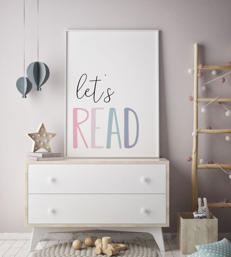 Let's Read Printable Reading Sign Classroom Printable - Etsy