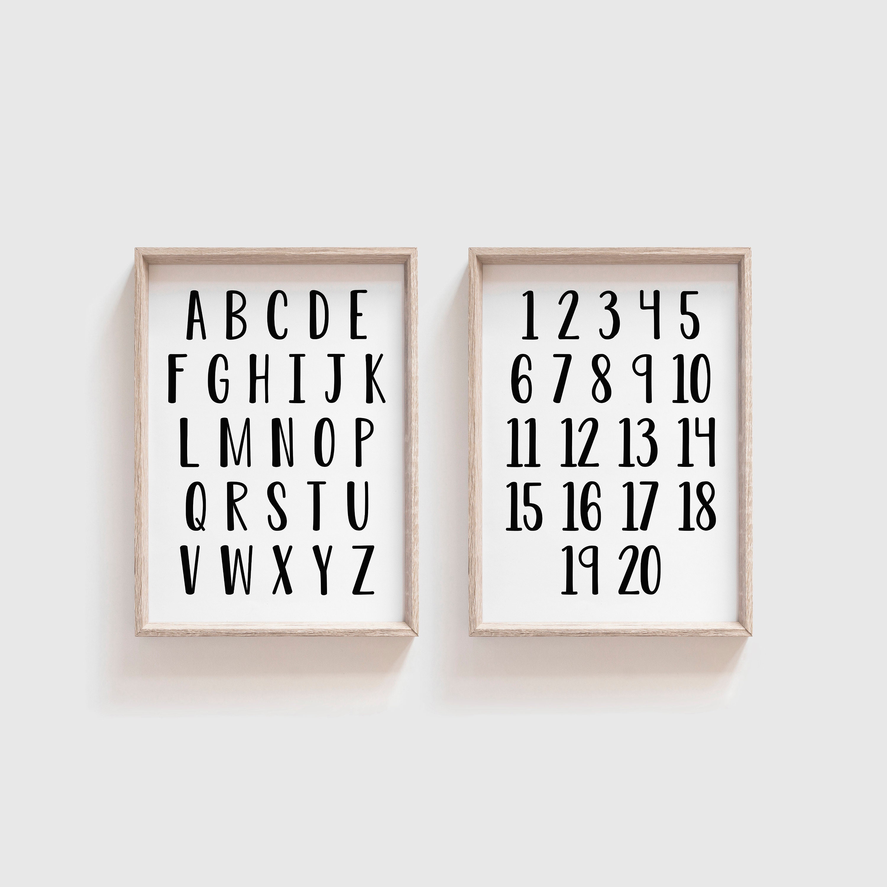 DIGITAL FILE Alphabet Poster ABC Wall Art Alphabet Print | Etsy