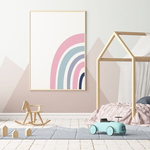 DIGITAL FILE, Rainbow Printable, Half Rainbow Print, Nursery Decor ...