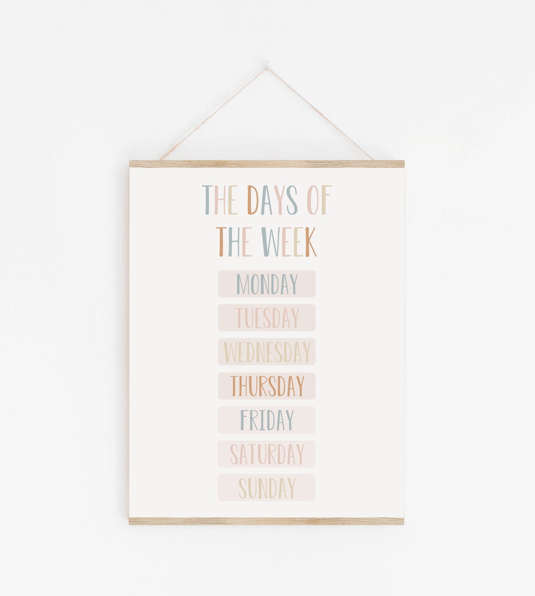 Days of the Week Printable, Education Poster, Homeschool Resources ...