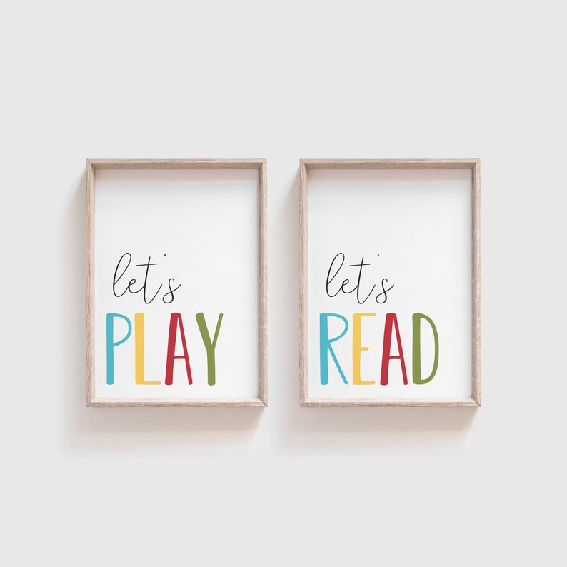 Let's Play Printable Let's Play Sign Playroom Wall - Etsy