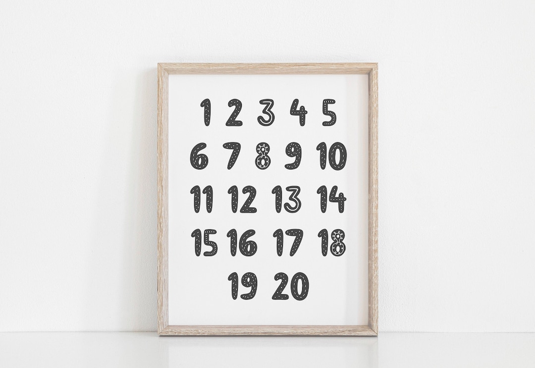 123 Poster, Number Poster, Number Wall Art, Nursery Decor, Nursery Wall ...