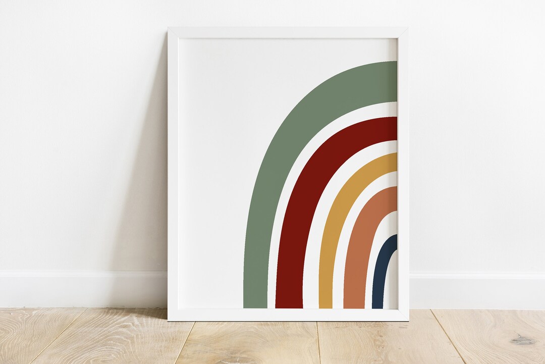 DIGITAL FILE, Rainbow Printable, Half Rainbow Print, Nursery Decor ...
