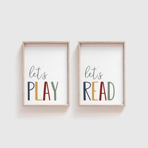 DIGITAL FILE, Let's Play Print, Let's Play Sign, Playroom Decor ...