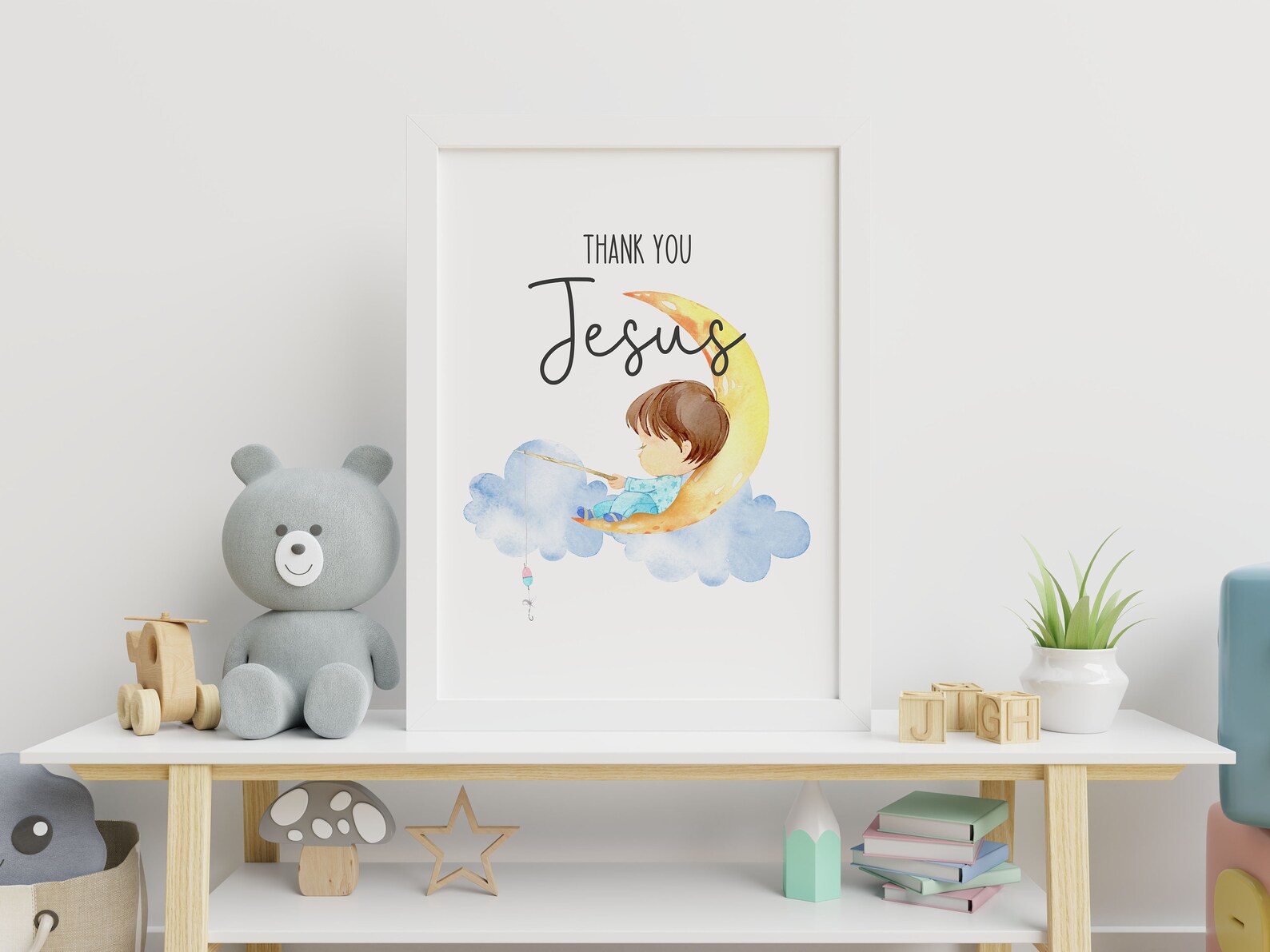 Thank You Jesus Printable Christian Nursery Decor Christian - Etsy