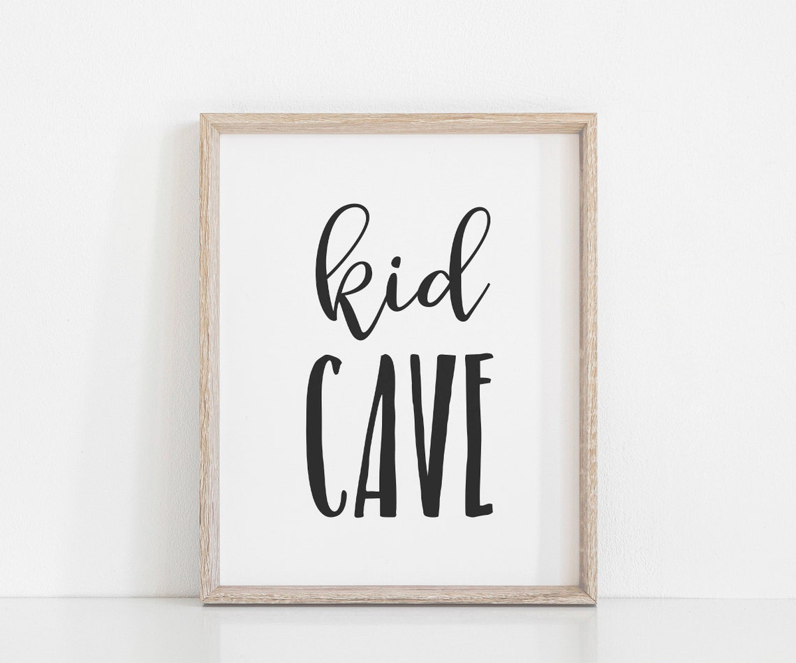 Kid Cave Printable Kid Cave Sign Playroom Decor Kids Room - Etsy