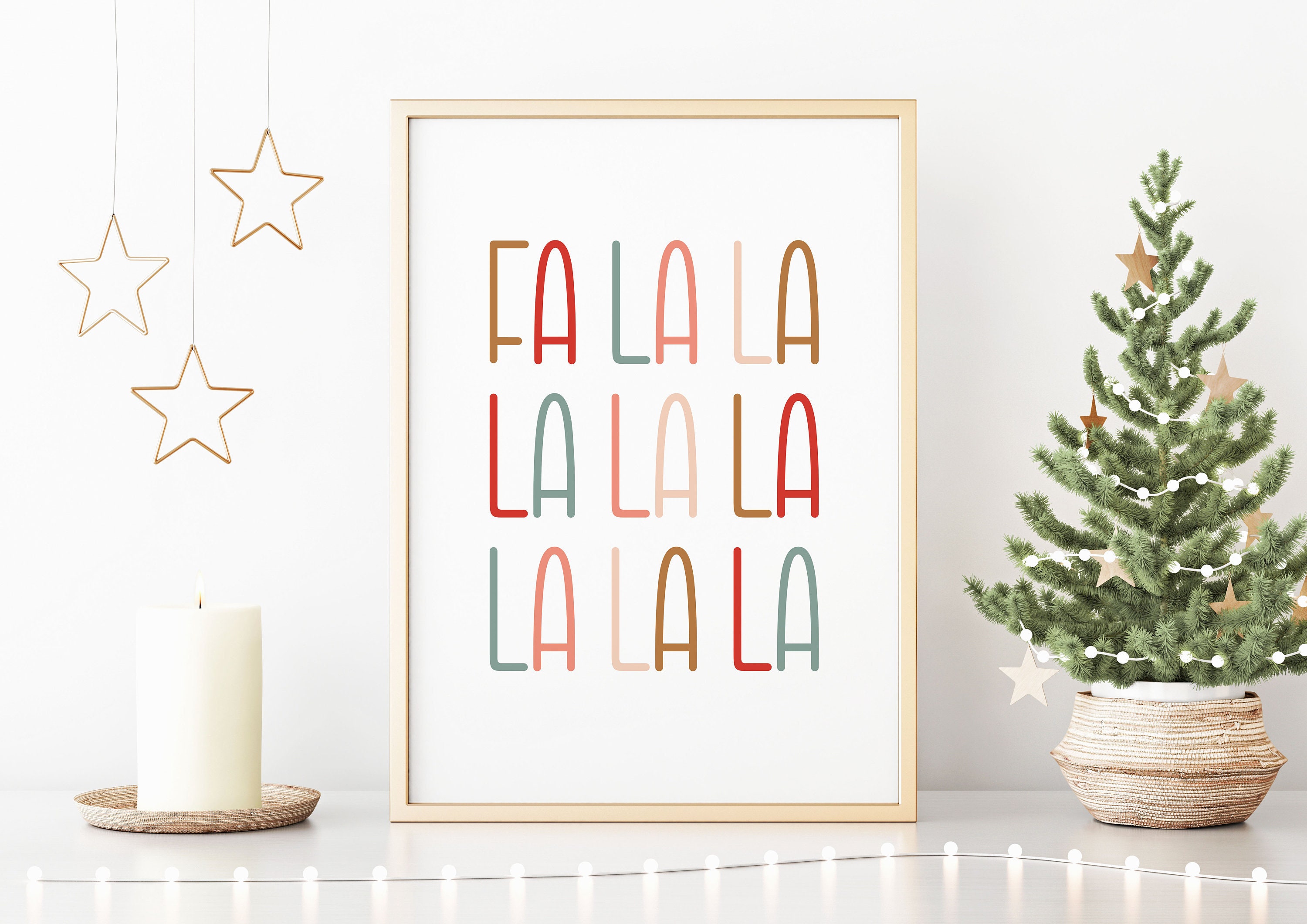 Fa La La La La Printable Fa La La La La Sign Christmas - Etsy