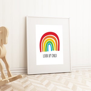 Look up Child, Printable, Rainbow Wall Art, Wall Art for Kids, Toddler ...