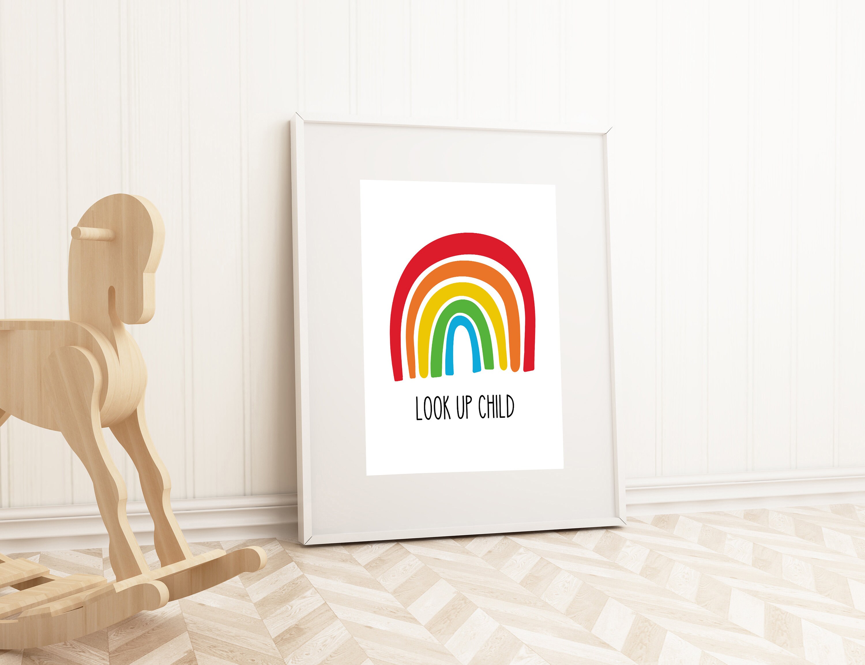 Look Up Child Printable Rainbow Wall Art Wall Art for Kids | Etsy