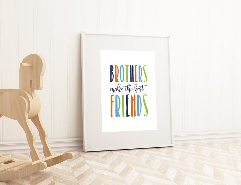 Brothers Make the Best Friends Printable Boy Nursery Prints - Etsy