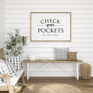 Check Your Pockets Printable, Check Your Pockets Laundry Sign, Check ...