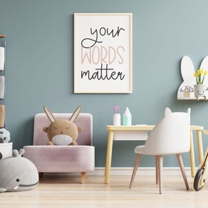 DIGITAL FILE, Your Words Matter, Speech Therapy Print, Speech Theraphy ...