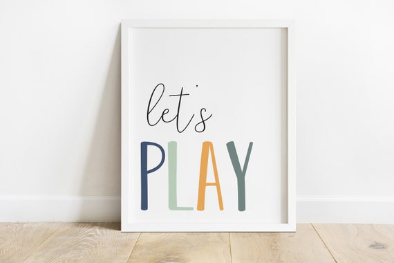 DIGITAL FILE Let's Play Print Let's Play Sign | Etsy