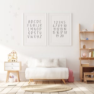 DIGITAL FILES, Alphabet Poster, Numbers Poster, Classroom Decor ...