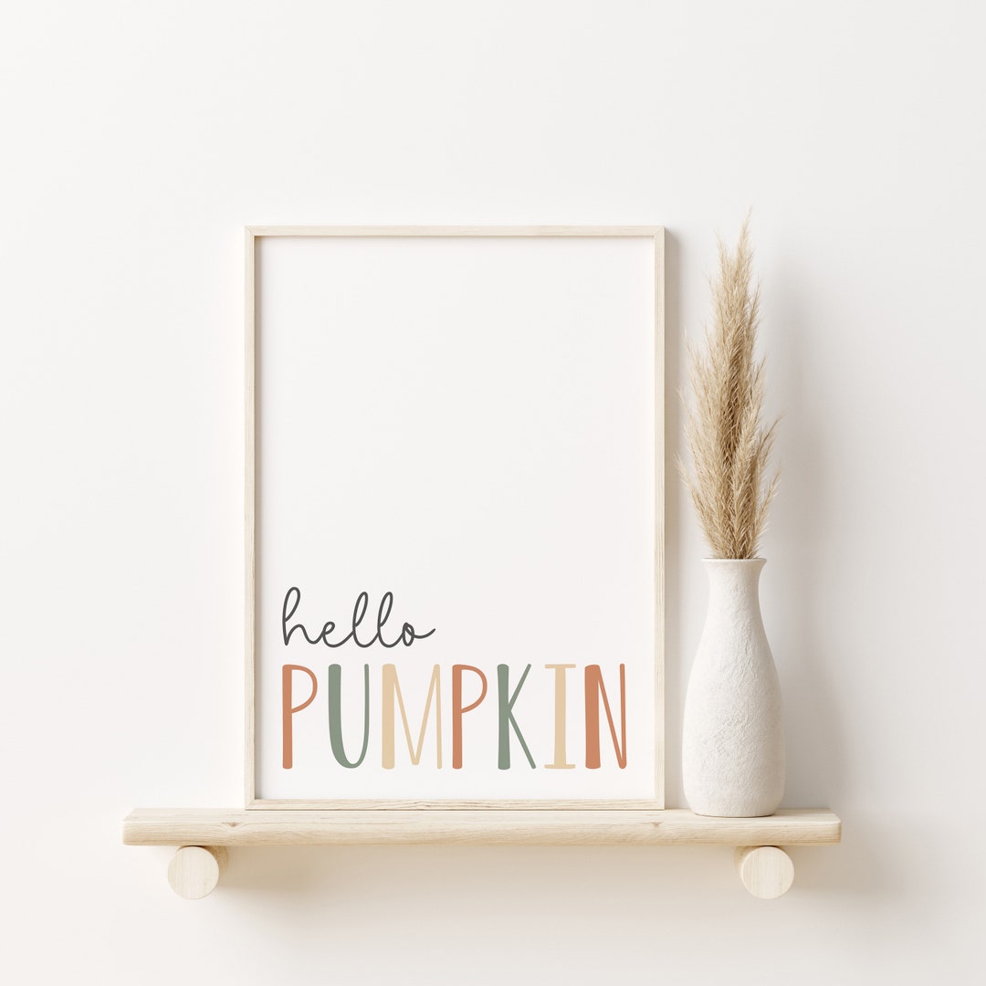 DIGITAL FILE, Hello Pumpkin Printable, Hello Pumpkin Sign, Hello ...