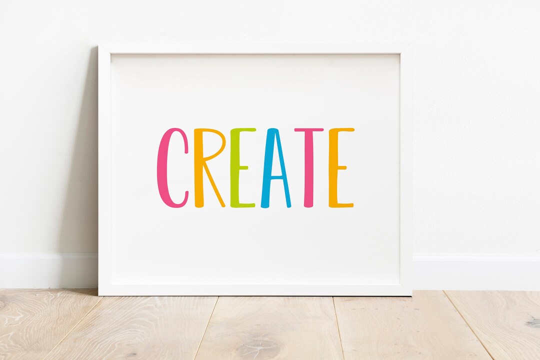 Create Printable, Create Print, Art Room Decor, Kids Room Decor ...