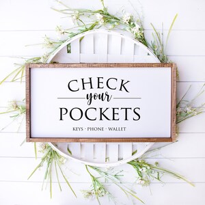 Check Your Pockets Printable, Check Your Pockets Laundry Sign, Check ...