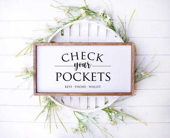 Check Your Pockets Printable Check Your Pockets Laundry Sign | Etsy