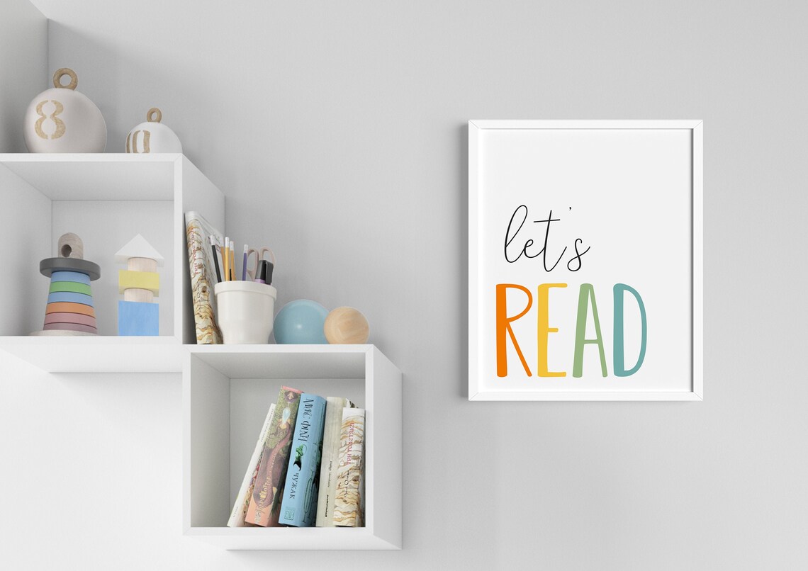 DIGITAL FILE Let's Read Print Reading Print for | Etsy