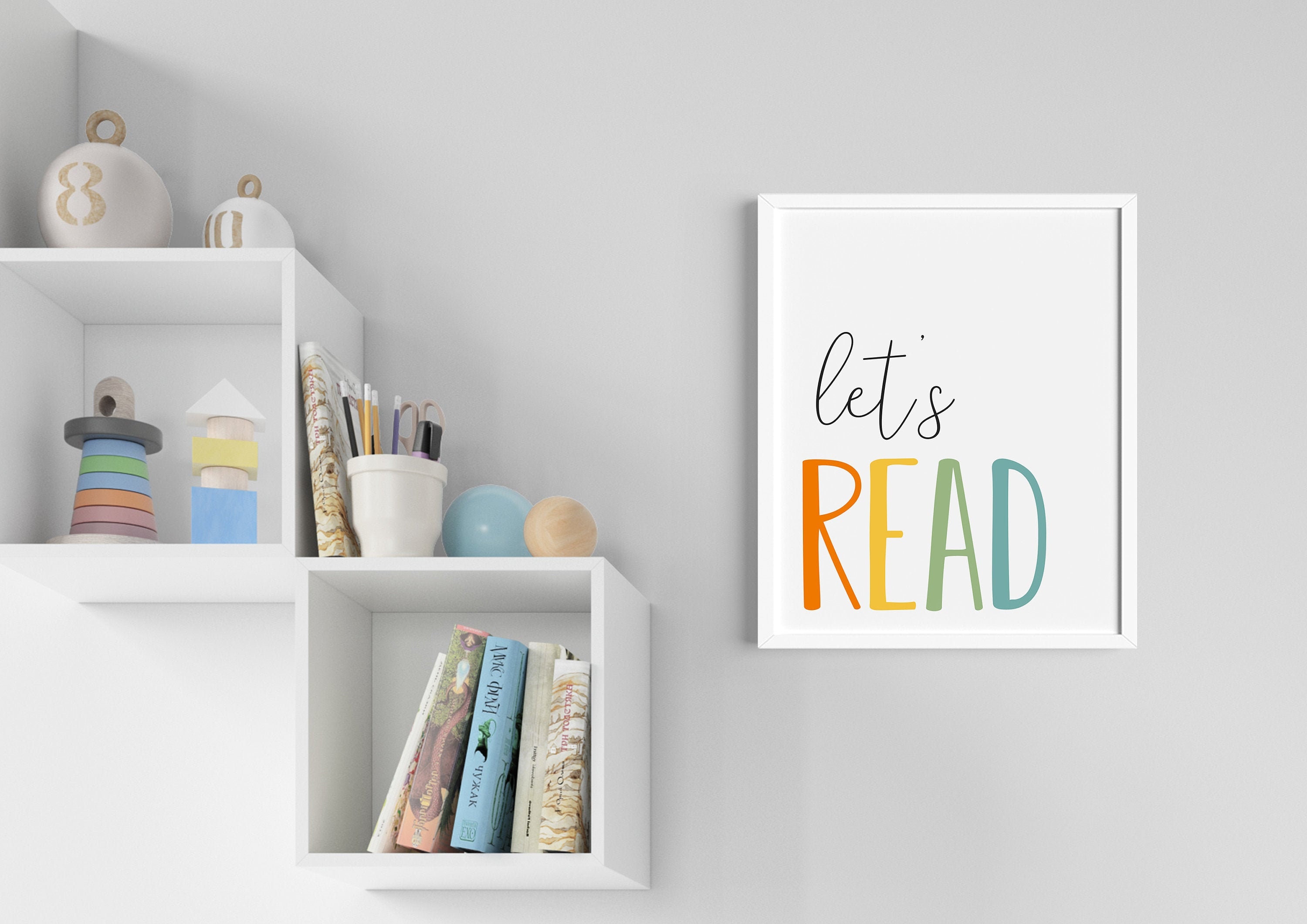 DIGITAL FILE Let's Read Print Reading Print for | Etsy