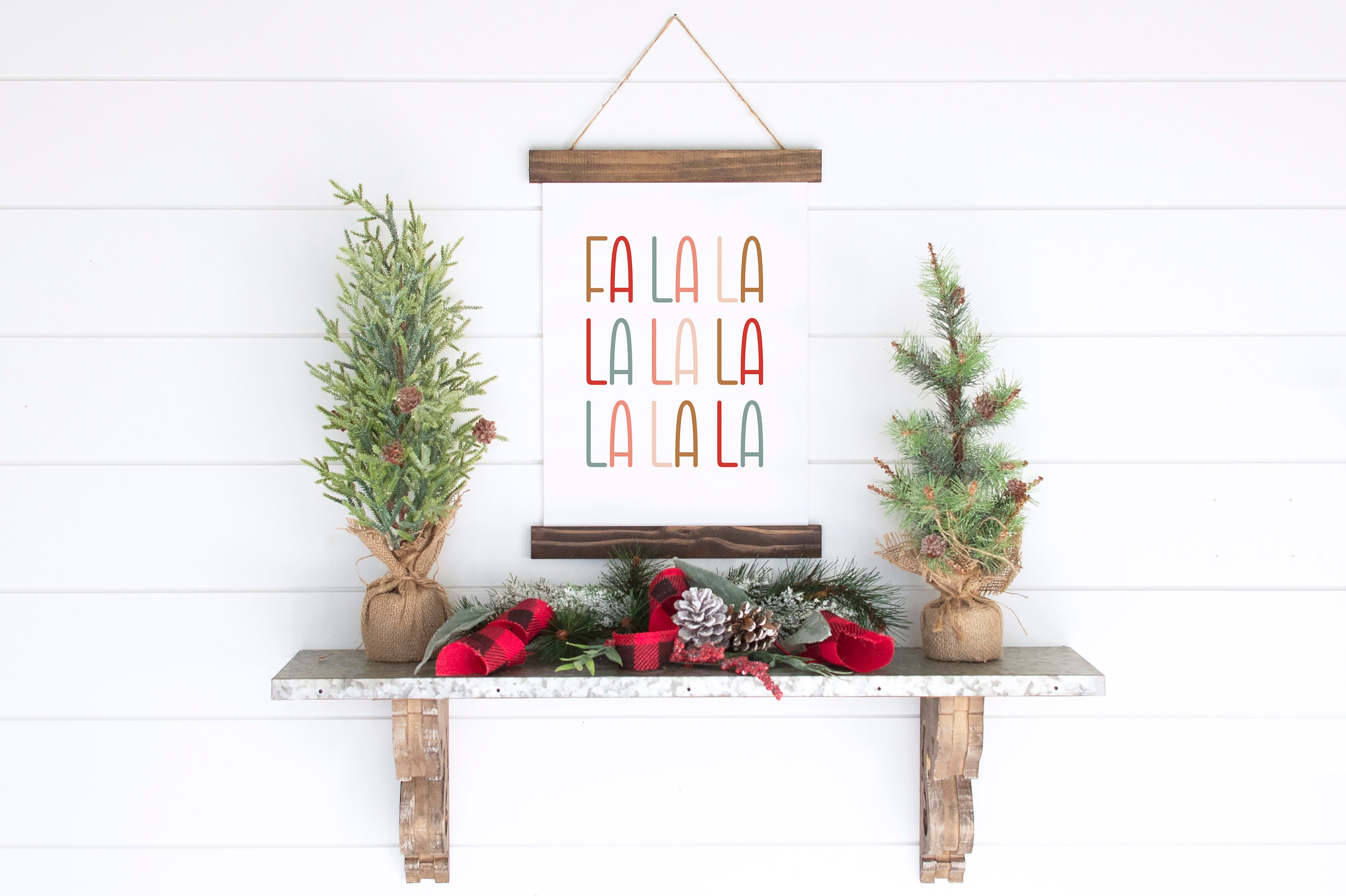 Fa La La La La Printable Fa La La La La Sign Christmas - Etsy