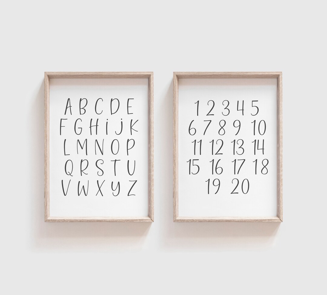 DIGITAL FILES, Alphabet Poster, Numbers Poster, Classroom Decor ...