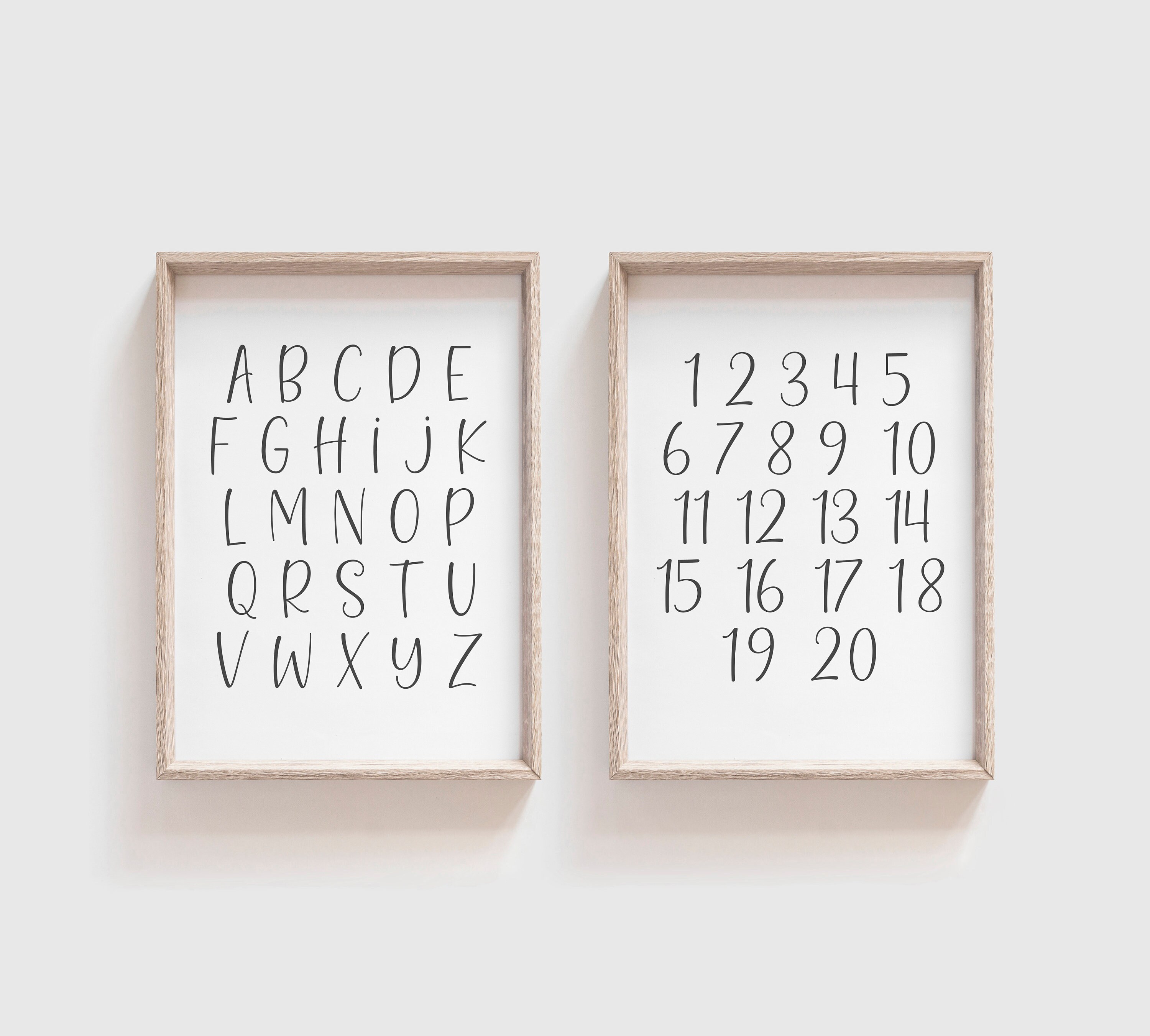 DIGITAL FILES Alphabet Poster Numbers Poster Classroom | Etsy