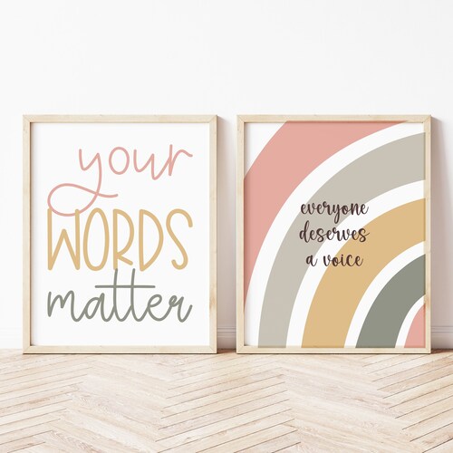 DIGITAL FILE Your Words Matter Speech Therapy Print Speech - Etsy