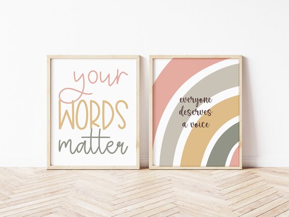 DIGITAL FILE Your Words Matter Everyone Deserves a Voice - Etsy