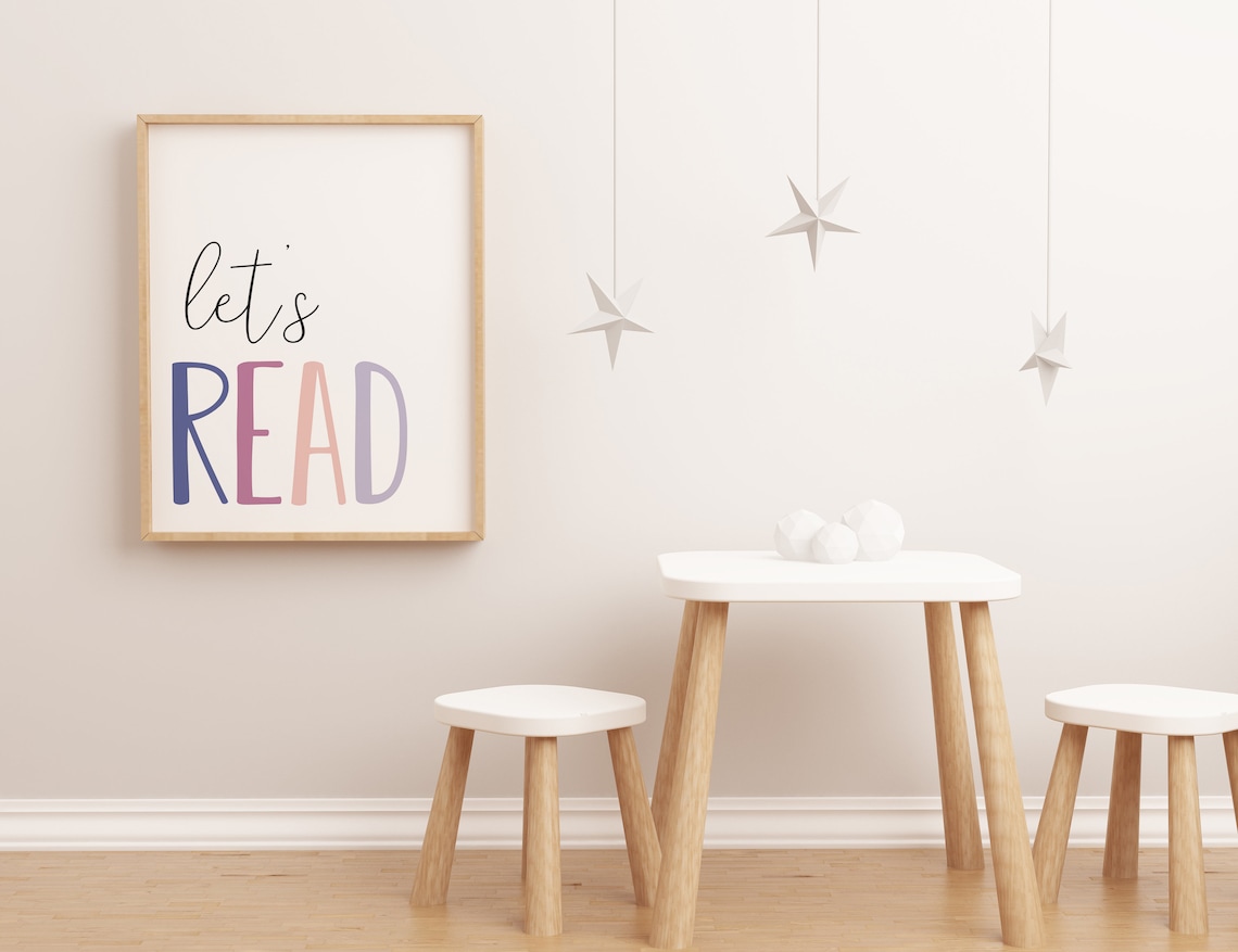 DIGITAL FILE Let's Read Print Reading Print for | Etsy