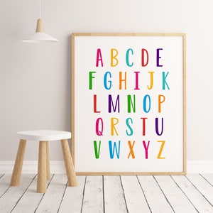 Set of 2 Prints Download, Alphabet Print, ABC Poster, 123 Print, Number ...