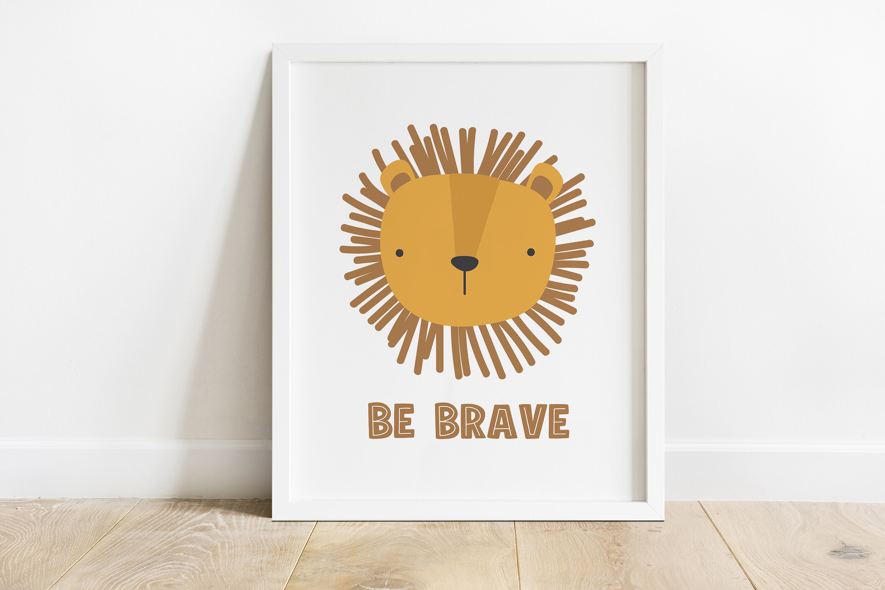 DIGITAL FILE Be Brave Print Lion Nursery Decor Lion Nursery | Etsy
