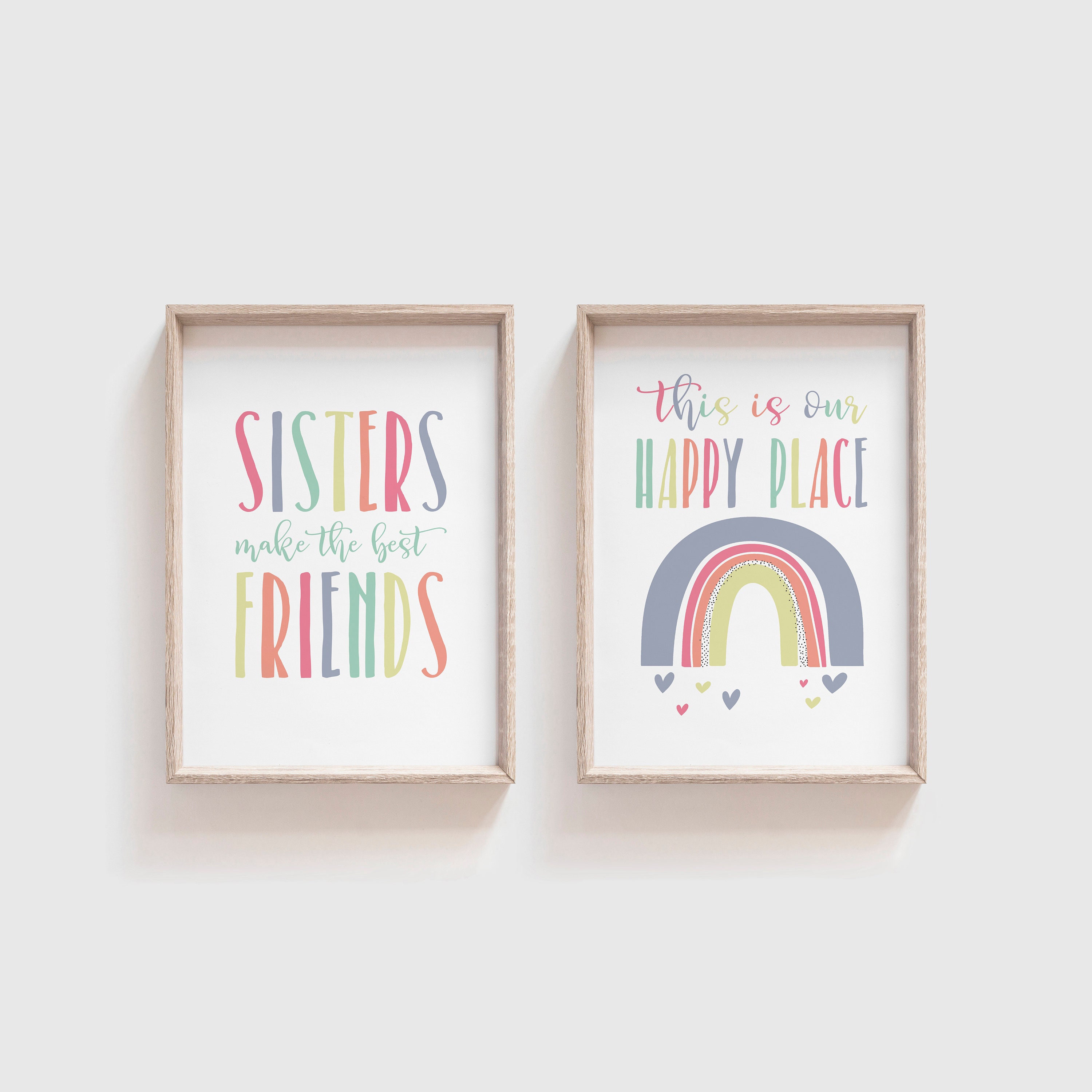 This is Our Happy Place Rainbow Printable Girls Room Decor | Etsy